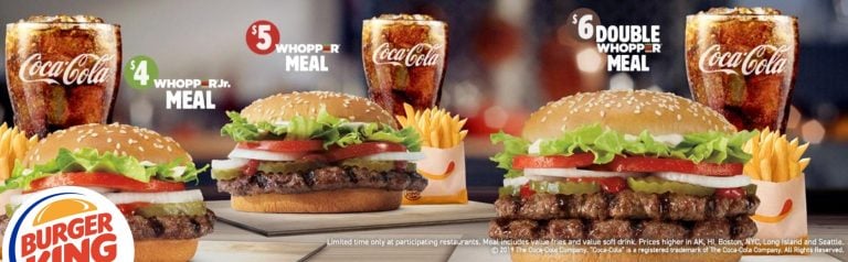 Burger King Launches New $6 Double Whopper Meal, $5 Whopper Meal and $4 ...