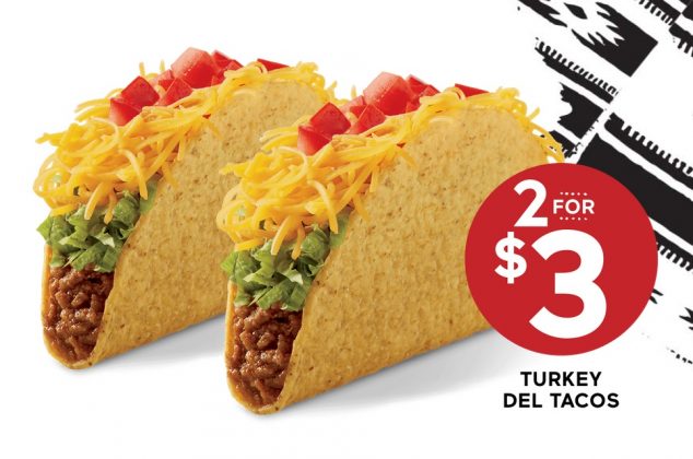 Del Taco Offers 2 For $3 Turkey Del Tacos And New Turkey Flatbread Taco ...