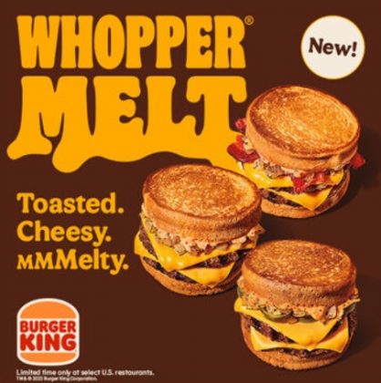 Burger King Tests New Whopper Melt Sandwiches - The Fast Food Post