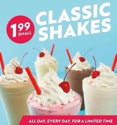 Sonic Launches New $1.99 Classic Shakes Deal - The Fast Food Post